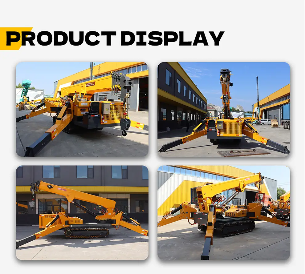 Construction machinery crane 12ton Mini spider crane can enter small ...
