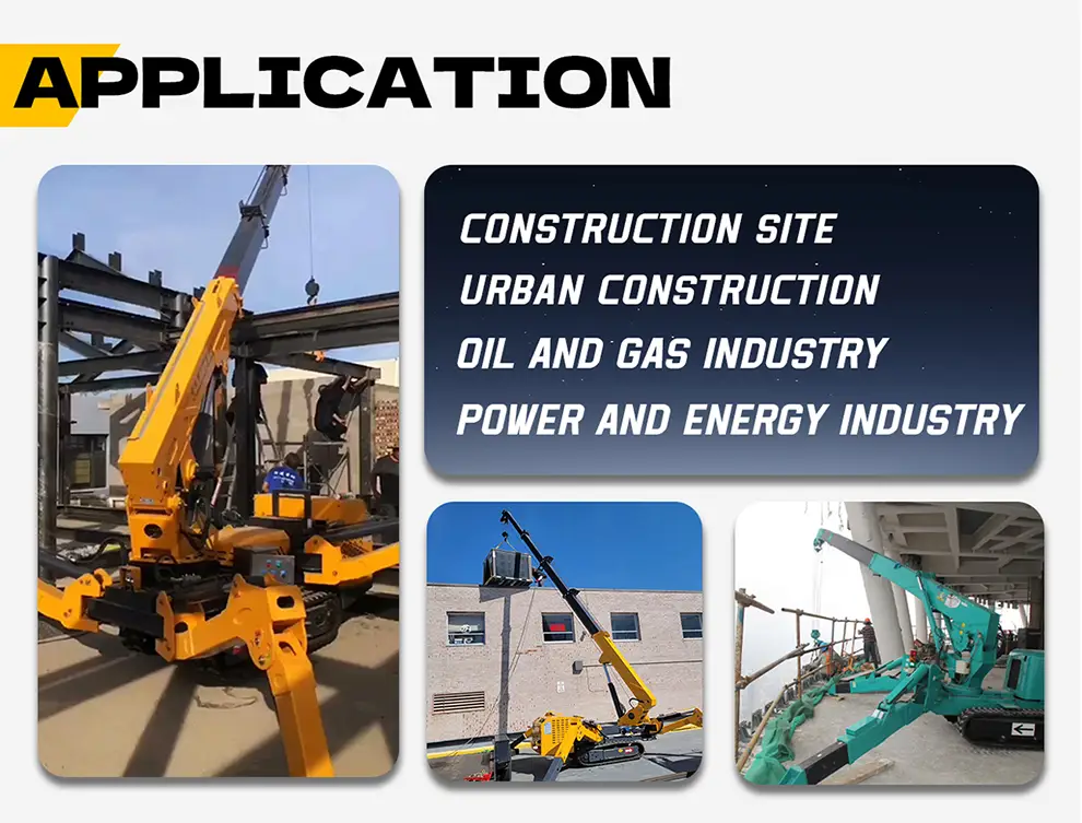Construction machinery crane 12ton Mini spider crane can enter small ...