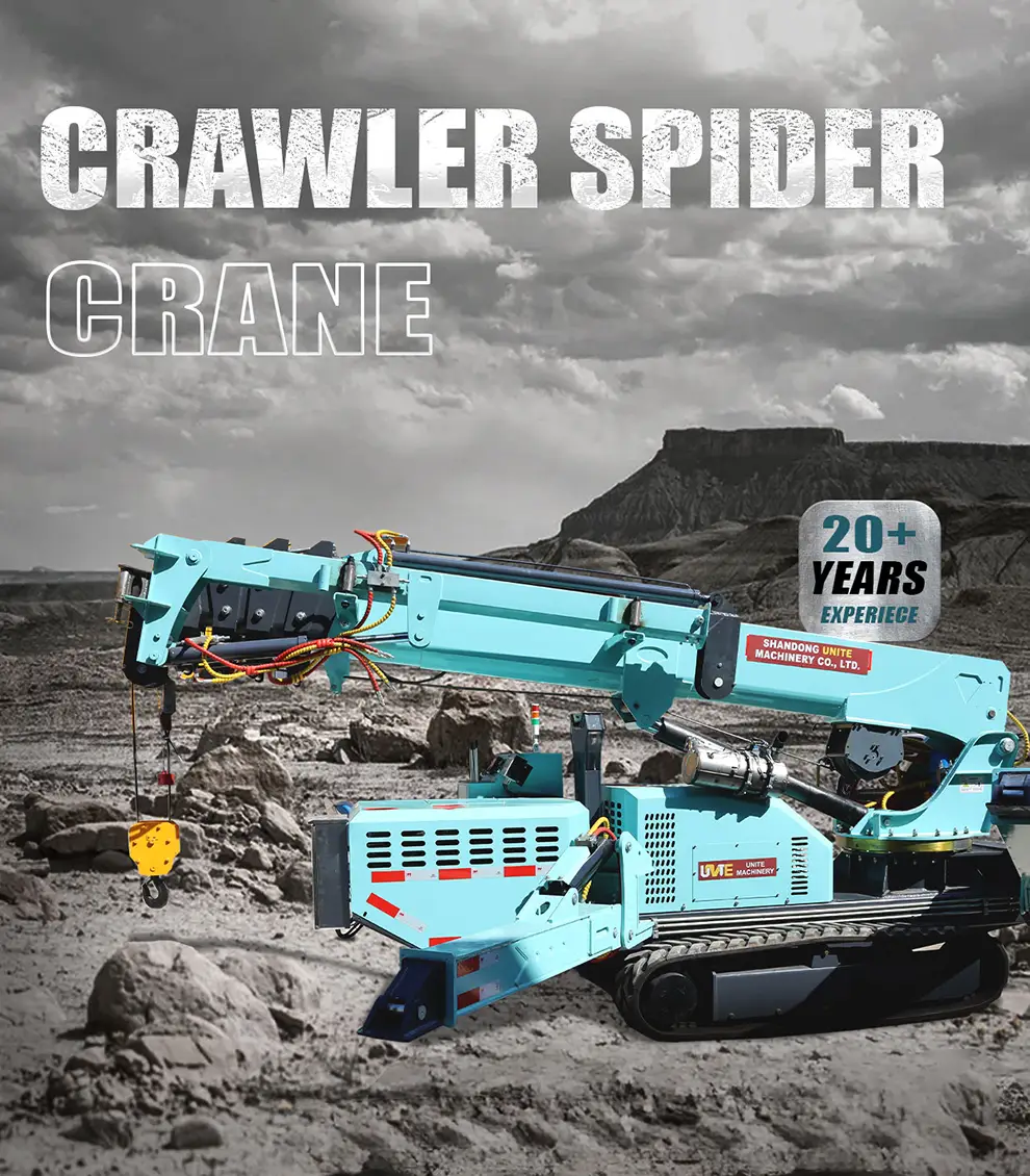 5 tons engine crane anti-overturning automatic alarm spider crane ...