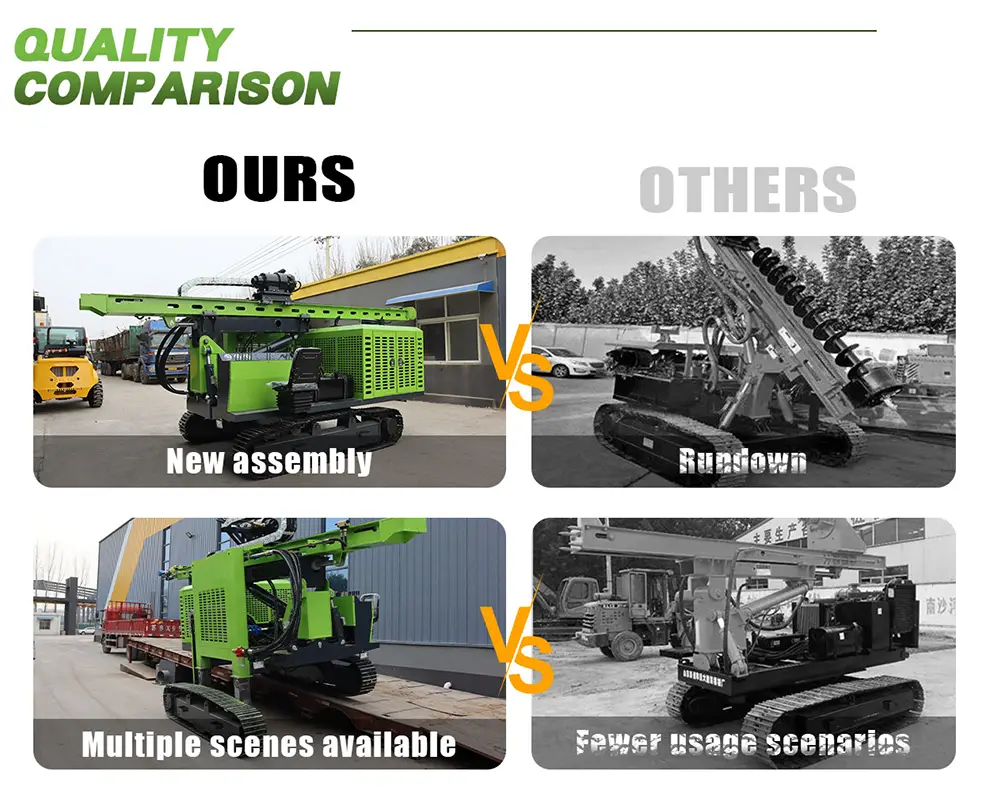 Hydraulic telescopic solar pile driver is suitable for a variety of ...