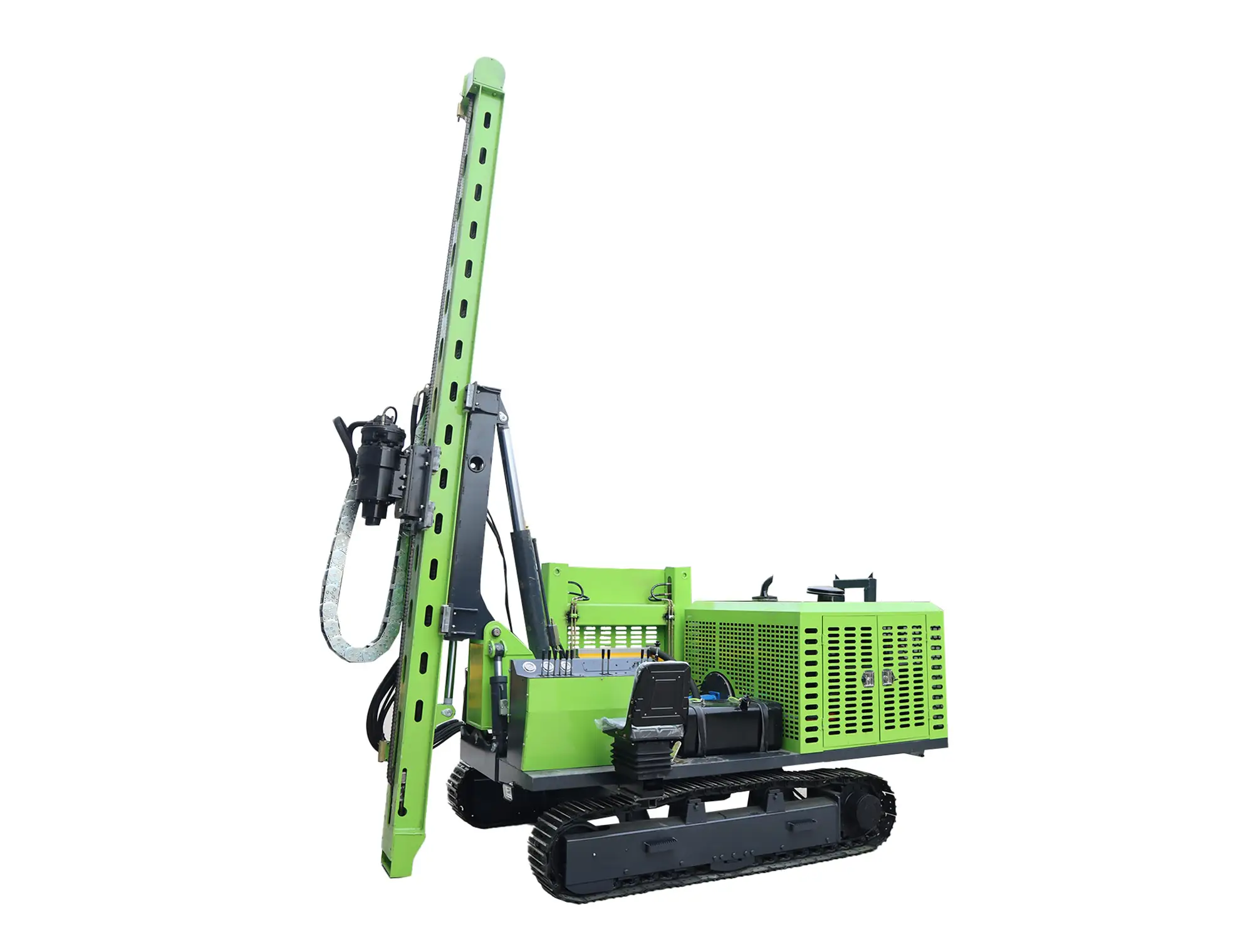 Hydraulic telescopic solar pile driver is suitable for a variety of ...