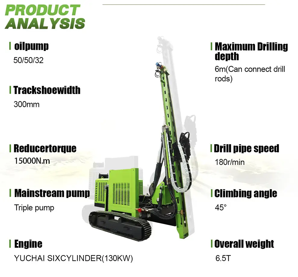 Hydraulic telescopic solar pile driver is suitable for a variety of ...