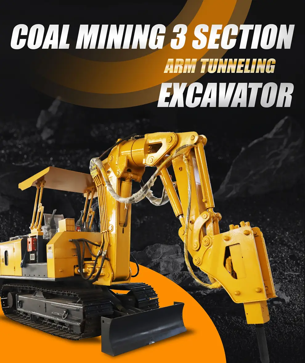 Coal /Gold /Copper Mining 3 Section Arm Tunneling Excavator - Mining ...