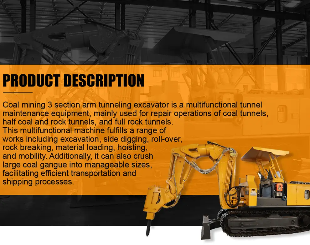 Coal /Gold /Copper Mining 3 Section Arm Tunneling Excavator - Mining ...