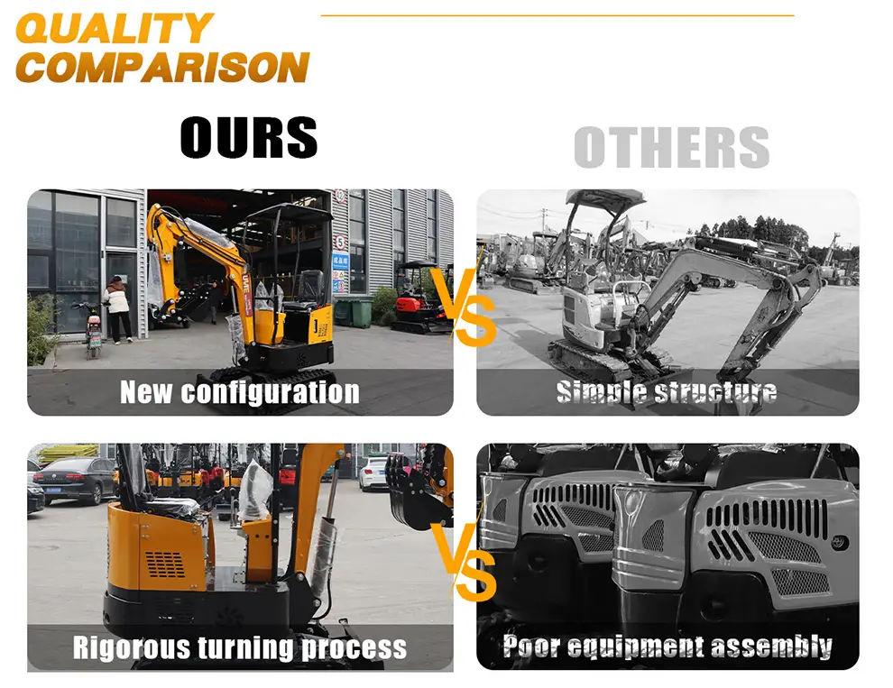 Hot sale mini excavator 1 ton EPA Euro 5 engine crawler excavator ...