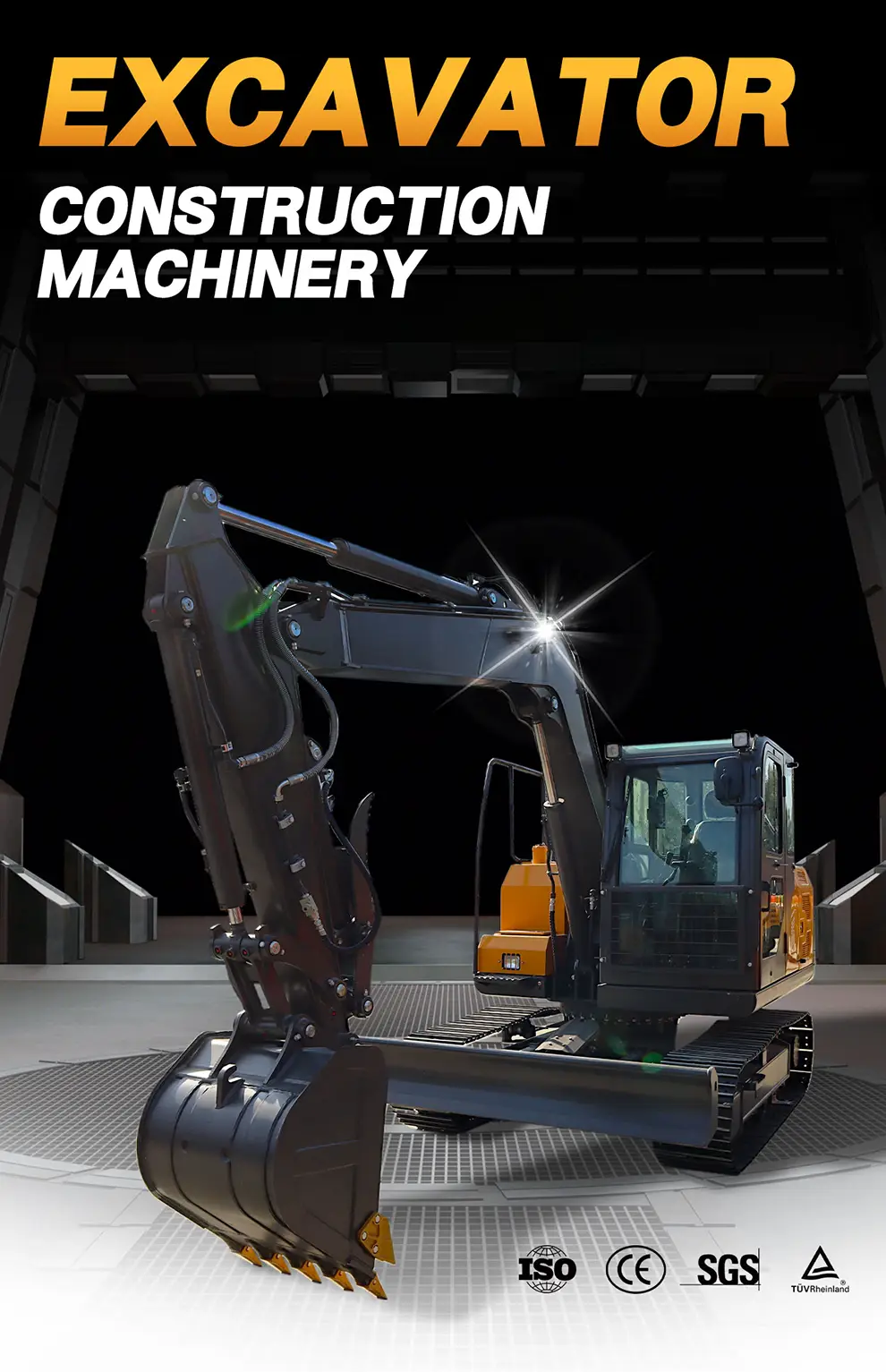 Construction 15ton excavators can be customized with brand and cab with ...