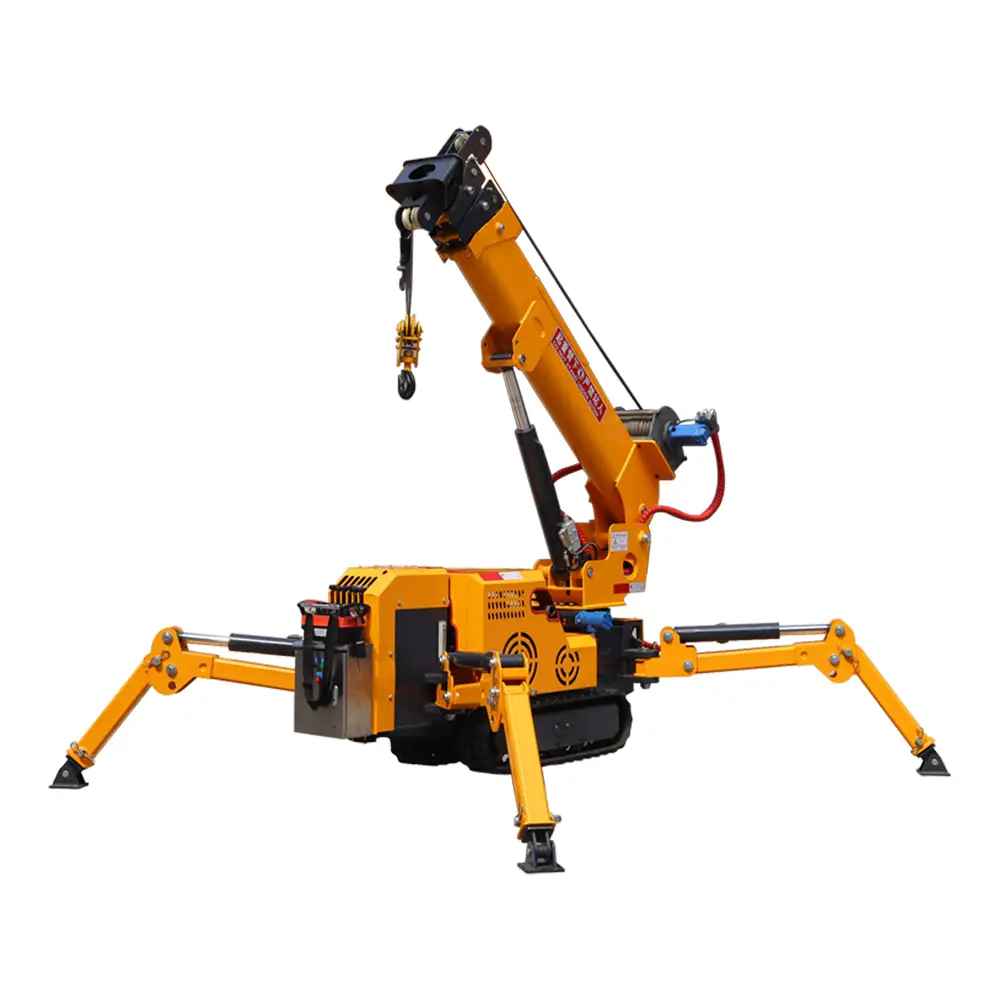 Mini crane 1.5 tons spider crane for small space - Mining&Construction ...
