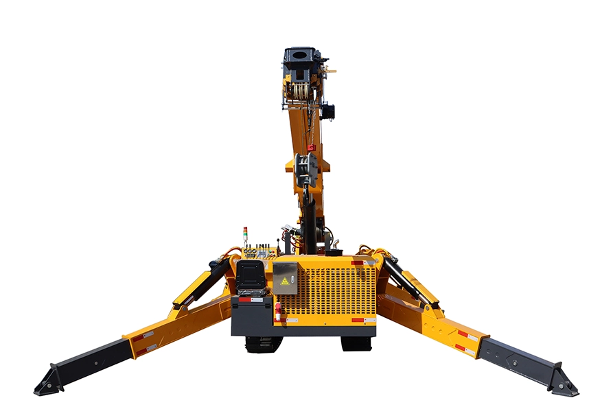 12 ton hydraulic spider crane wireless remote control narrow space ...